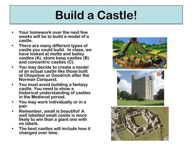 Build a Castle! - I Love History