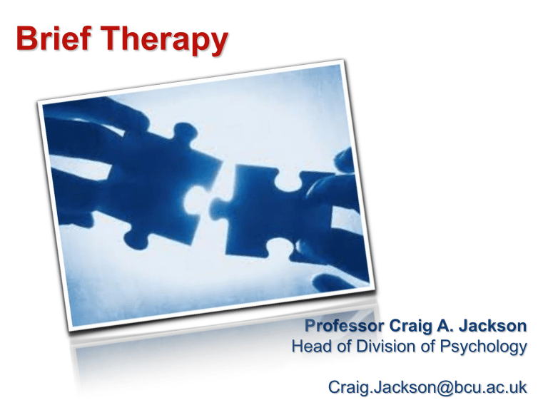 Solution Focused Brief Therapy (SFBT) Presentation