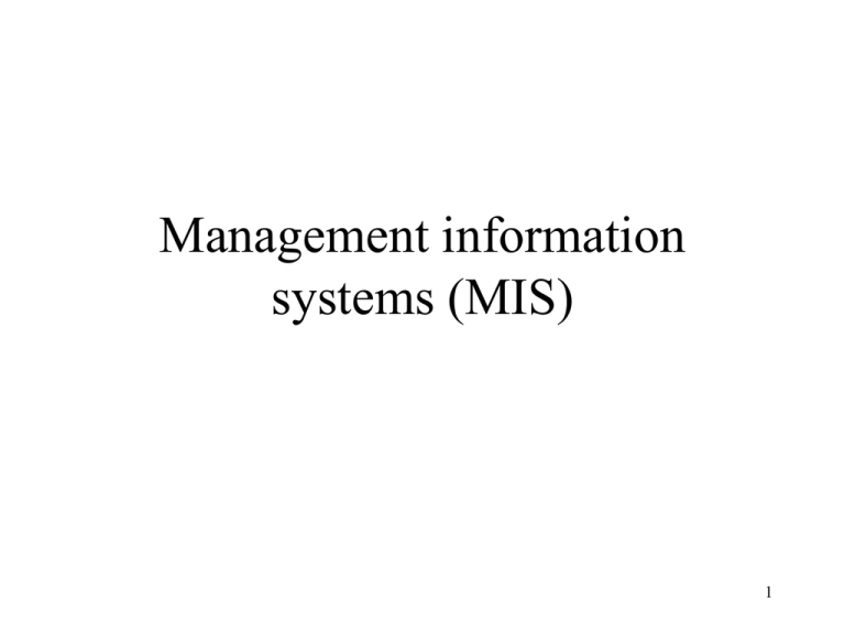 Management Information Systems MIS management-information-systems-mis