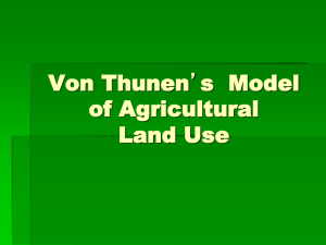 Agriculture & Von Thunen Model Worksheet