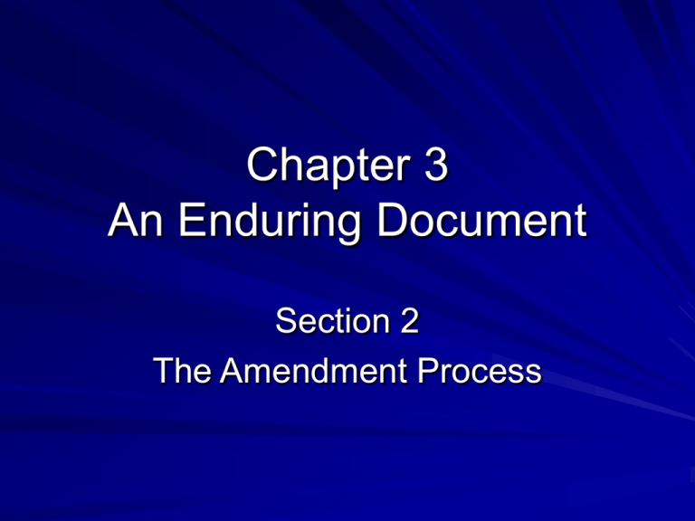 US Constitution Amendment Process Presentation