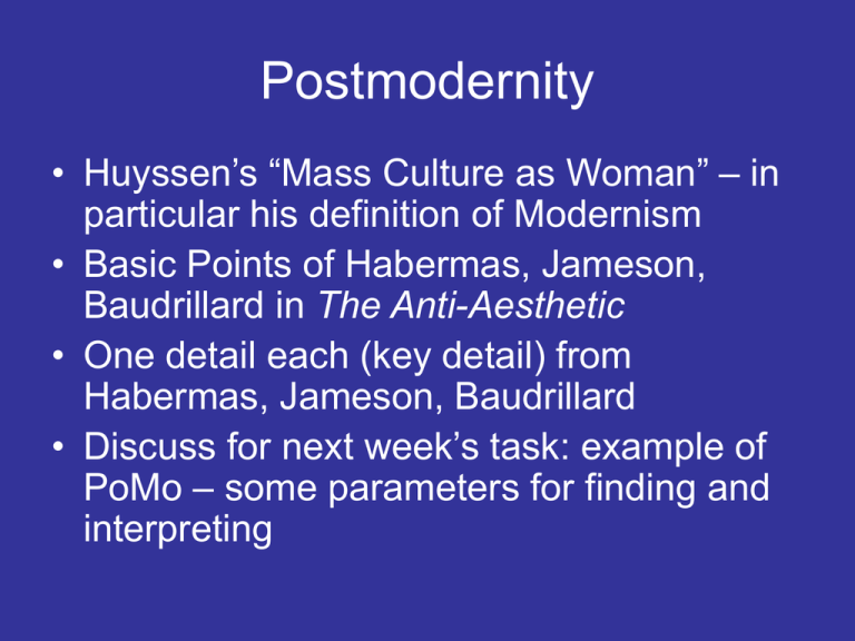 Postmodernity