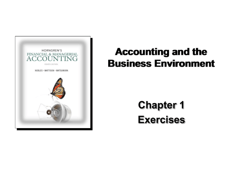 Accounting Transactions Exercise: Caren Smith, M.D.