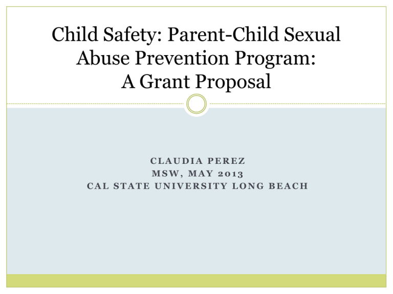Parent Child Sexual Abuse Prevention Program