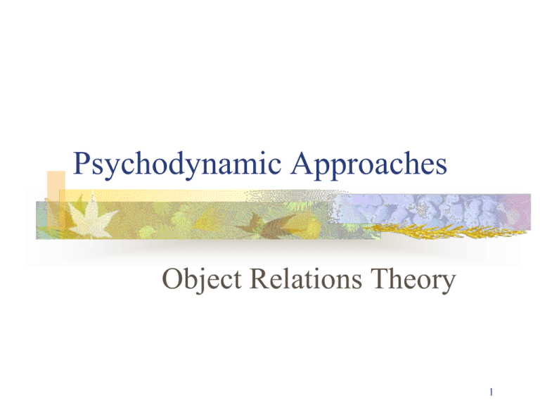 Psychodynamic Approaches