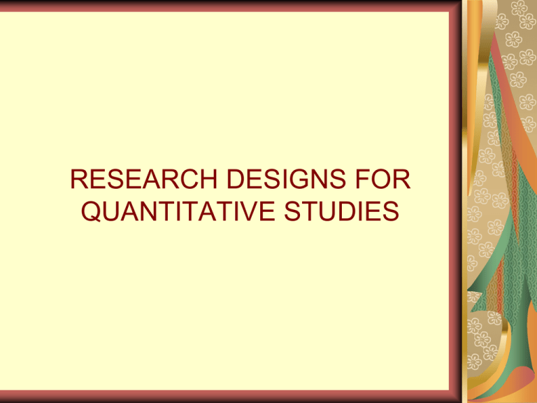 Quantitative Research Designs: A Comprehensive Overview