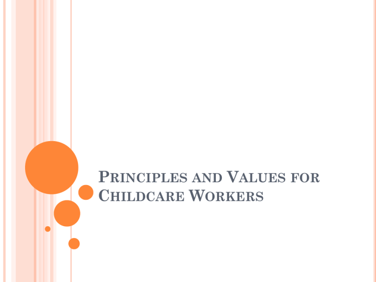 Childcare Worker Principles & Values Guide