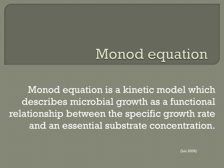 Monod Equation: Microbial Growth & Substrate Concentration