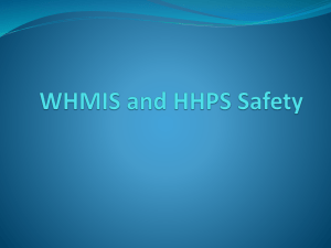 HHPS & WHMIS Safety Symbols Worksheet