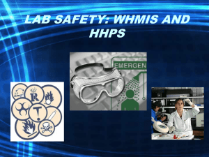 HHPS & WHMIS Safety Symbols Worksheet