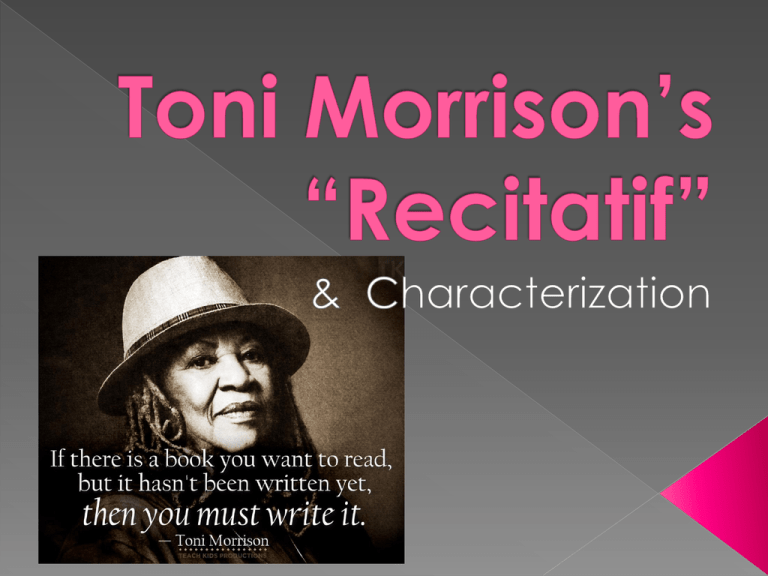Toni Morrison's Recitatif: Characterization Analysis