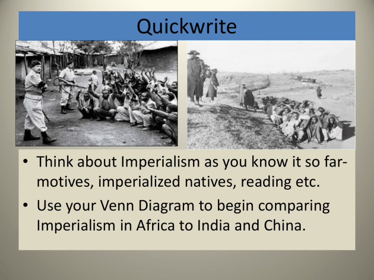 Imperialism in Africa vs. India: A Comparative Study