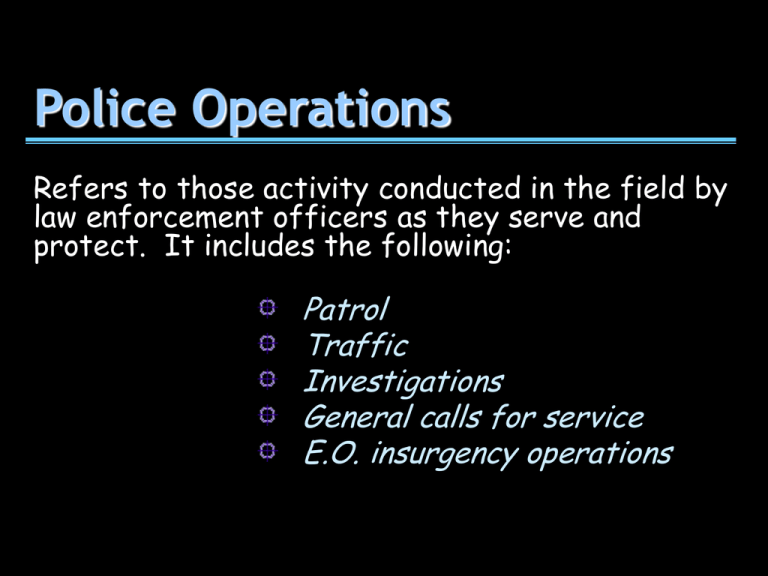 PNP Master Plans: Operations & Security