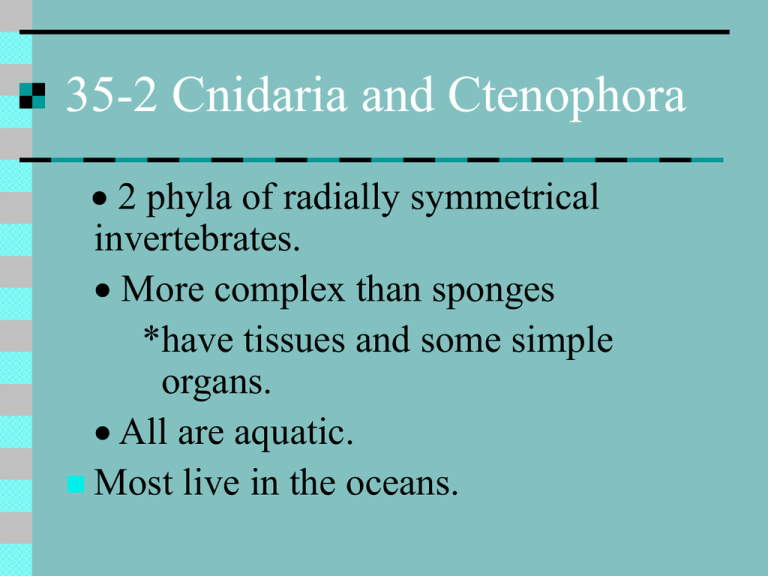 35-2 Cnidaria and Ctenophora