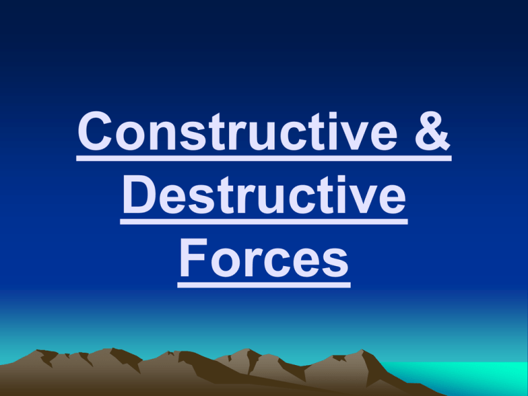 Constructive & Destructive Forces: Earth Science Presentation