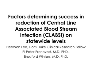 CREATING AN INTEGRATED CLABSI