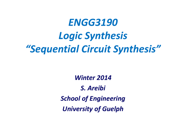 Sequential Circuit Synthesis: Logic Optimization