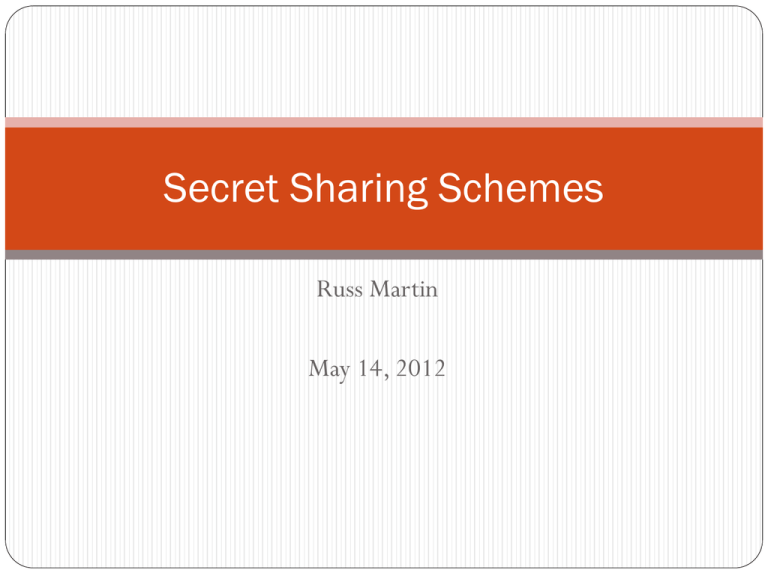 Secret Sharing Schemes
