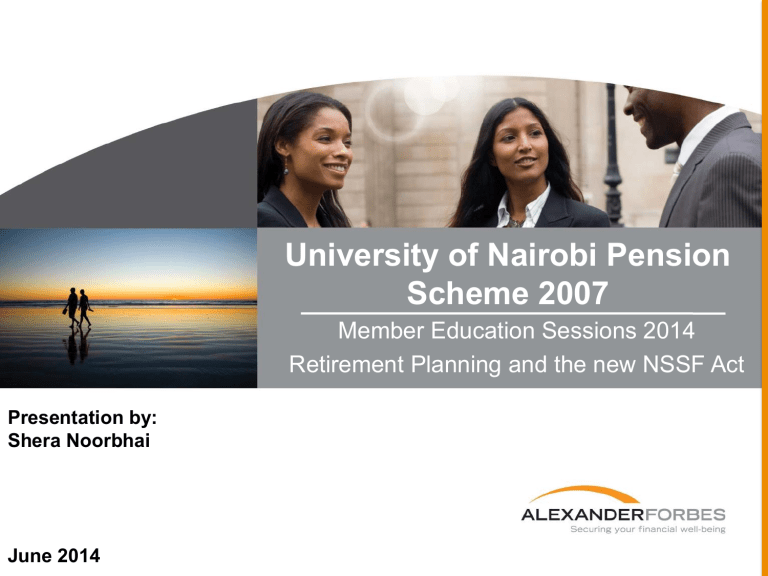 Retirement Planning & NSSF Act: Nairobi Pension Scheme