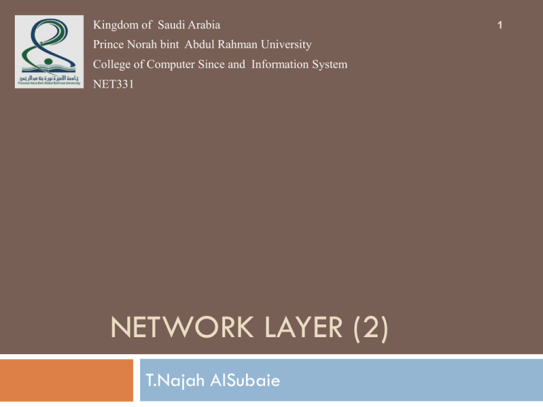 Network Layer Logical Addressing