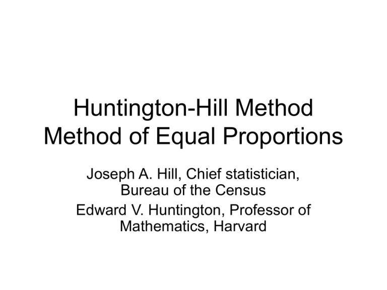 Huntington-Hill Method Explained