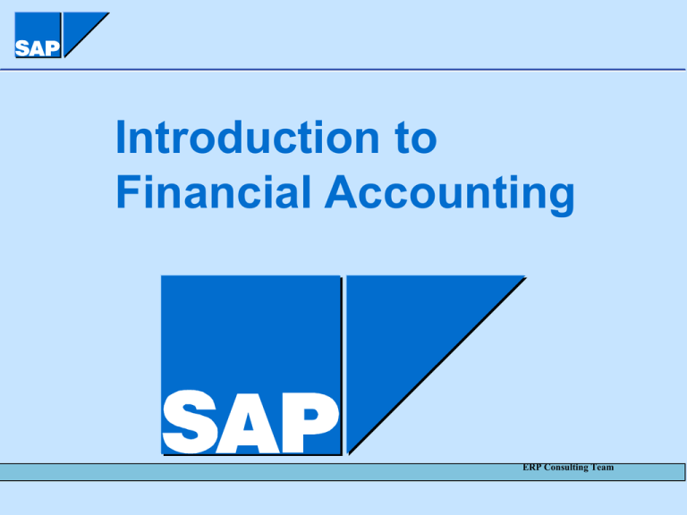 Financial Accounting Introduction: ERP Systems & Key Concepts