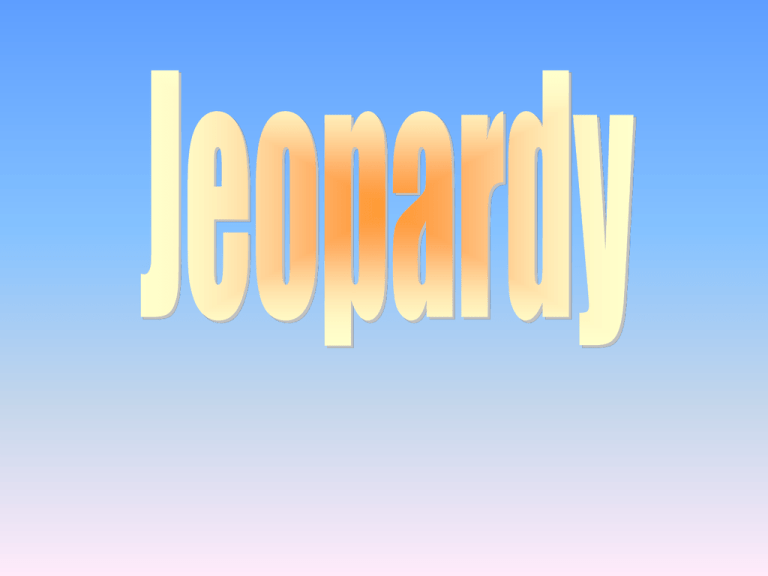 Math Jeopardy: Probability & Statistics Review Game