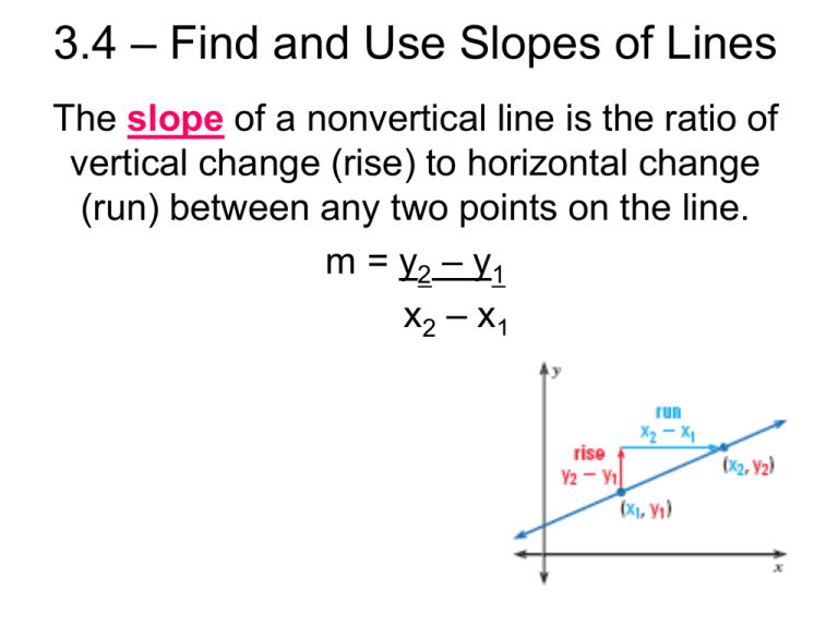 Slopes of Lines: Find and Use - Math Presentation