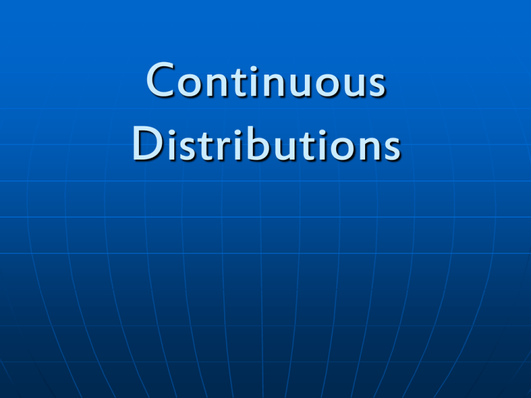Continuous Distributions