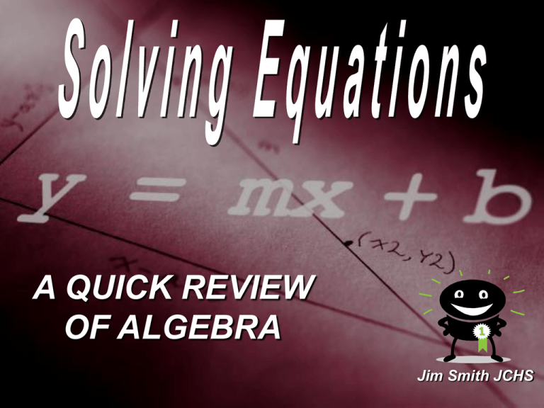 Algebra Equation Solving Review: Steps & Examples