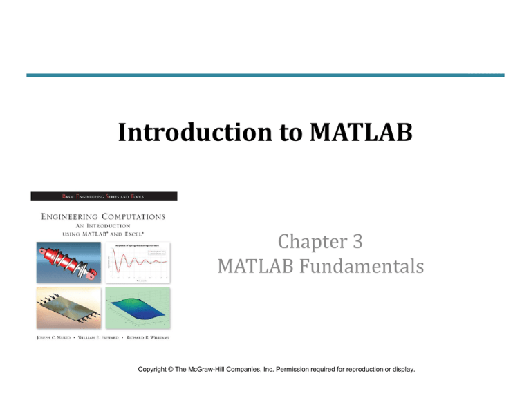 MATLAB Fundamentals: Introduction to MATLAB Interface & Commands