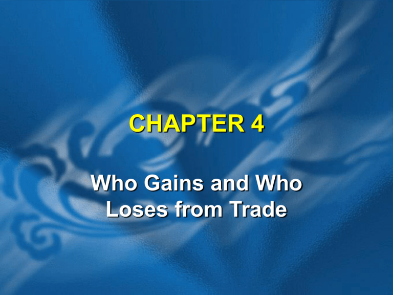Gains and Losses from Trade: Stolper-Samuelson Theorem
