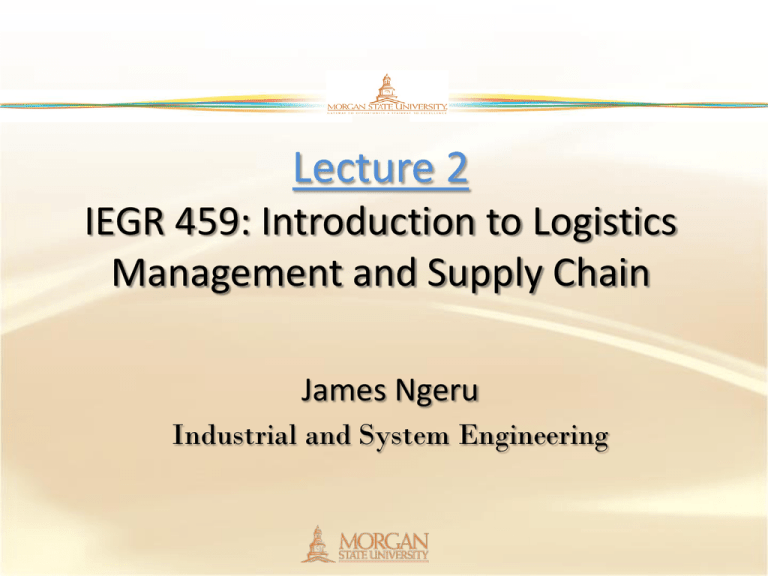 Reliability in Logistics: IEGR 459 Presentation