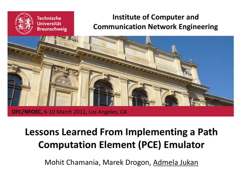 PCE Emulator Implementation: Lessons Learned