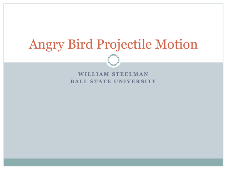 Angry Birds Projectile Motion Analysis