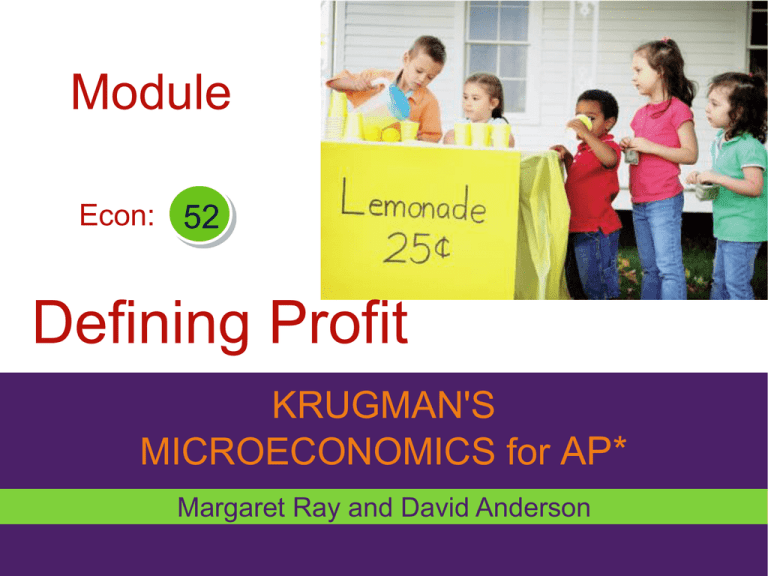 Microeconomics: Profit, Production, and Firm Costs