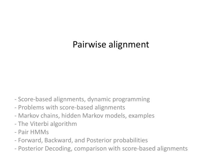 4 Pairwise Alignment