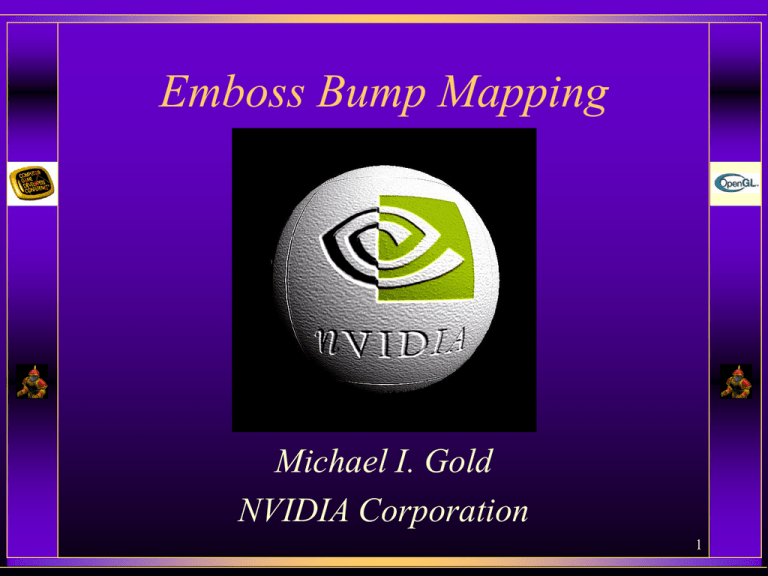 Emboss Bump Mapping: A Graphics Technique