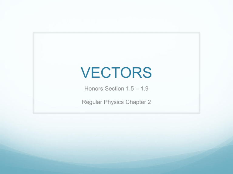 Vectors in Physics: Scalars, Addition, and Components