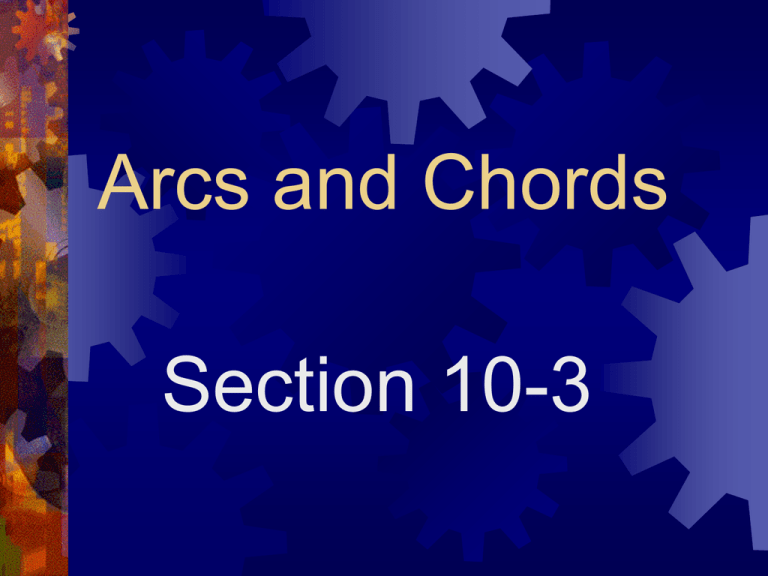 Arcs and Chords Geometry Presentation