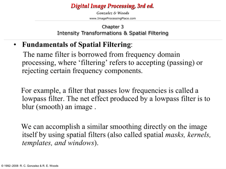 Image Processing: Intensity Transformations & Spatial Filtering