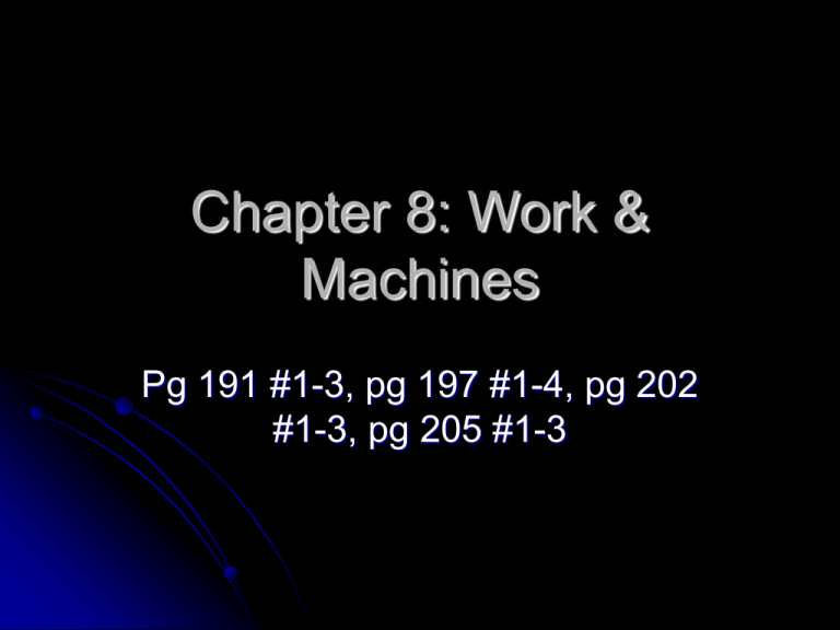 Work & Machines: Textbook Questions & Answers