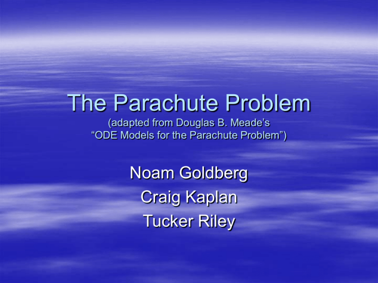 Parachute Problem: Modeling Descent with Physics Equations