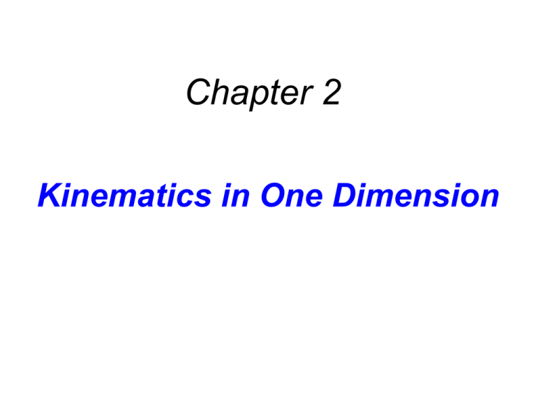 Kinematics in One Dimension: Physics Presentation