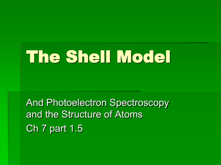 Shell Model & Photoelectron Spectroscopy: Atomic Structure