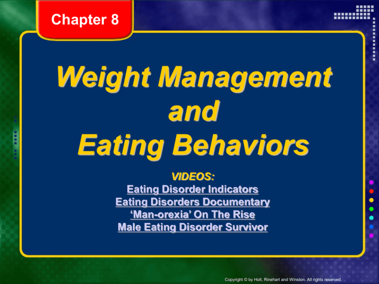 Weight Management & Eating Behaviors Presentation