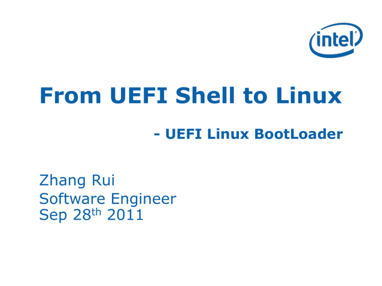 UEFI Linux BootLoader: From UEFI Shell to Linux