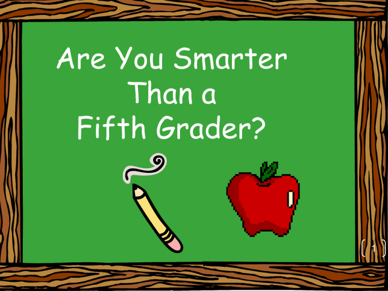 Linear Equations Review: Are You Smarter Than a Fifth Grader?