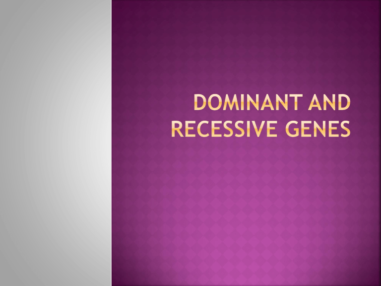 Dominant and Recessive Genes