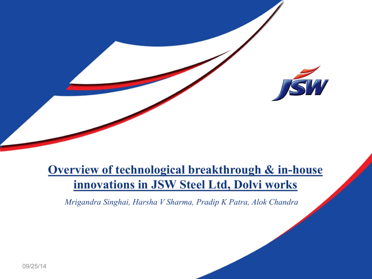 JSW Steel Dolvi: Technological Breakthroughs & Innovations